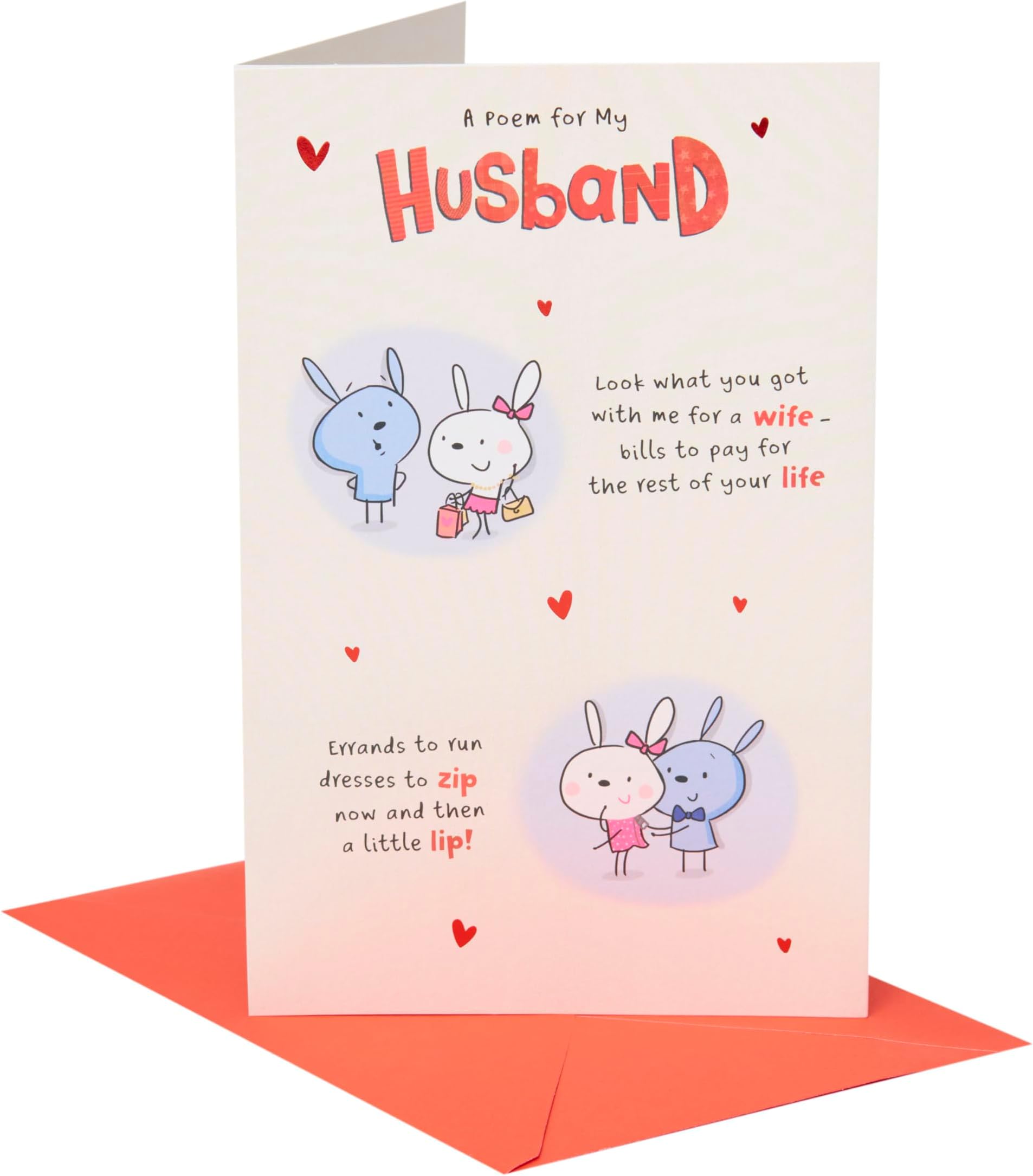 Second Ave Husband From The Missus Valentine Card For Him Cute Romantic ...