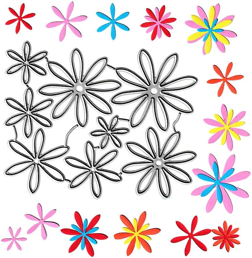 Amazon.com: 3D Layered Flower Metal Die Cuts,Plant Coneflower Daisy ...