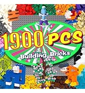 Amazon.com: 1800 Pieces Building Bricks Set,Building Bulks Blocks with ...