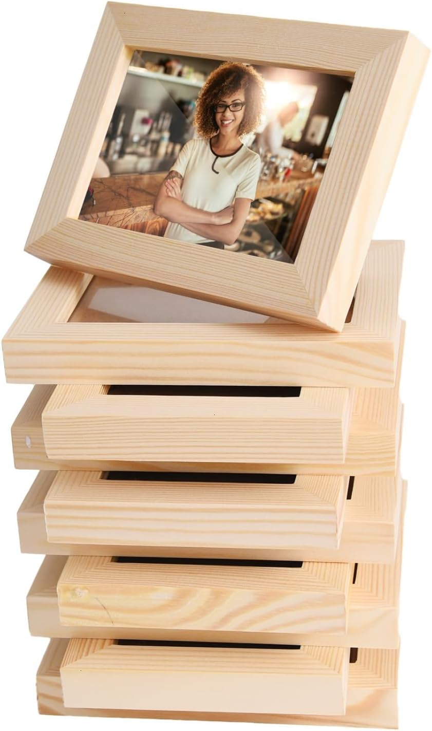 Amazon.com: Vumdua 10 Pack Wood Picture Frames for Crafts, Unfinished ...