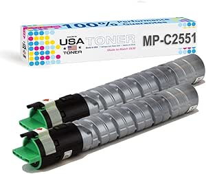Amazon.com: MADE IN USA TONER Compatible Replacement for Ricoh MP C2551, MP C2051, 841586 ...