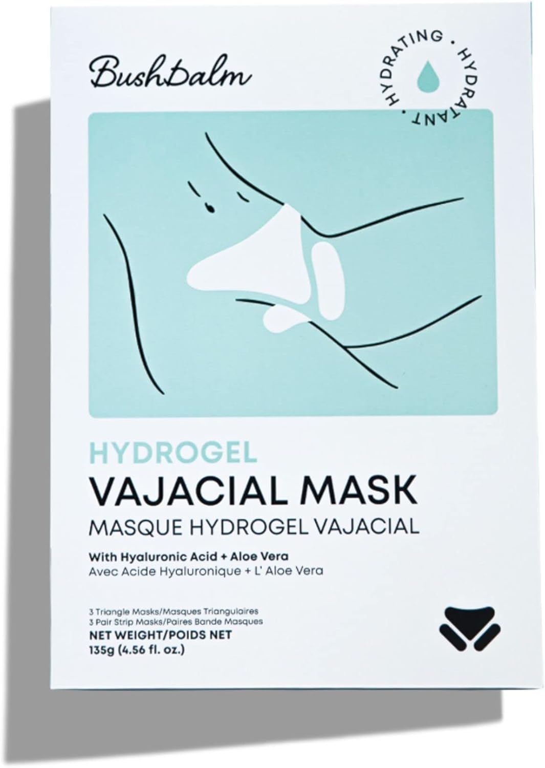 Bushbalm Hydrogel Vajacial Mask - Hydrating Mask with Hyaluronic Acid ...
