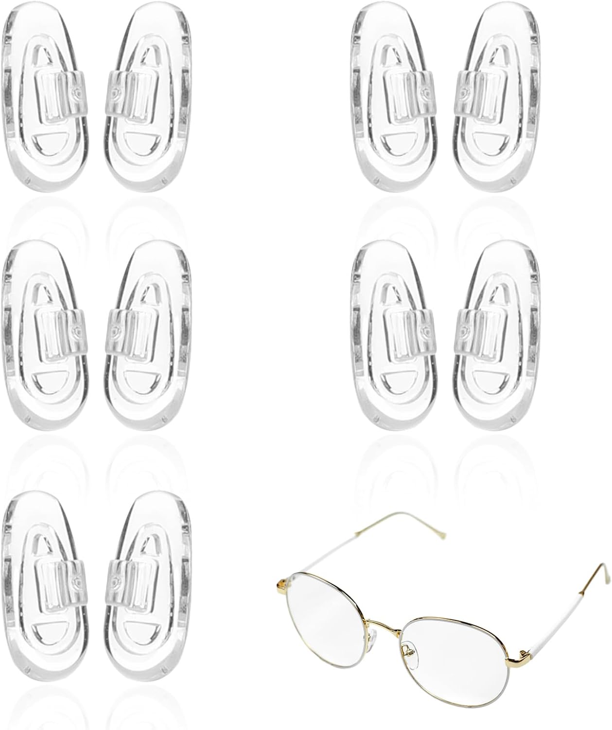 5Pairs Push Fit Glasses Nose Pads Silicone Nose Support Cushions Push ...