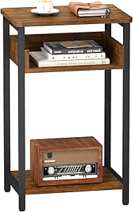 Amazon.com: KJGKK Side Table, 25 inch High End Table, Small Bedside ...