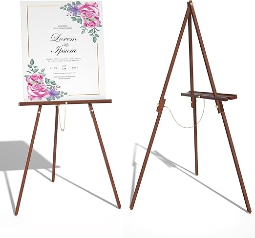Amazon.com: XvmeiMym Wooden Art Easel Stand - 63" Portable Tripod Wood ...