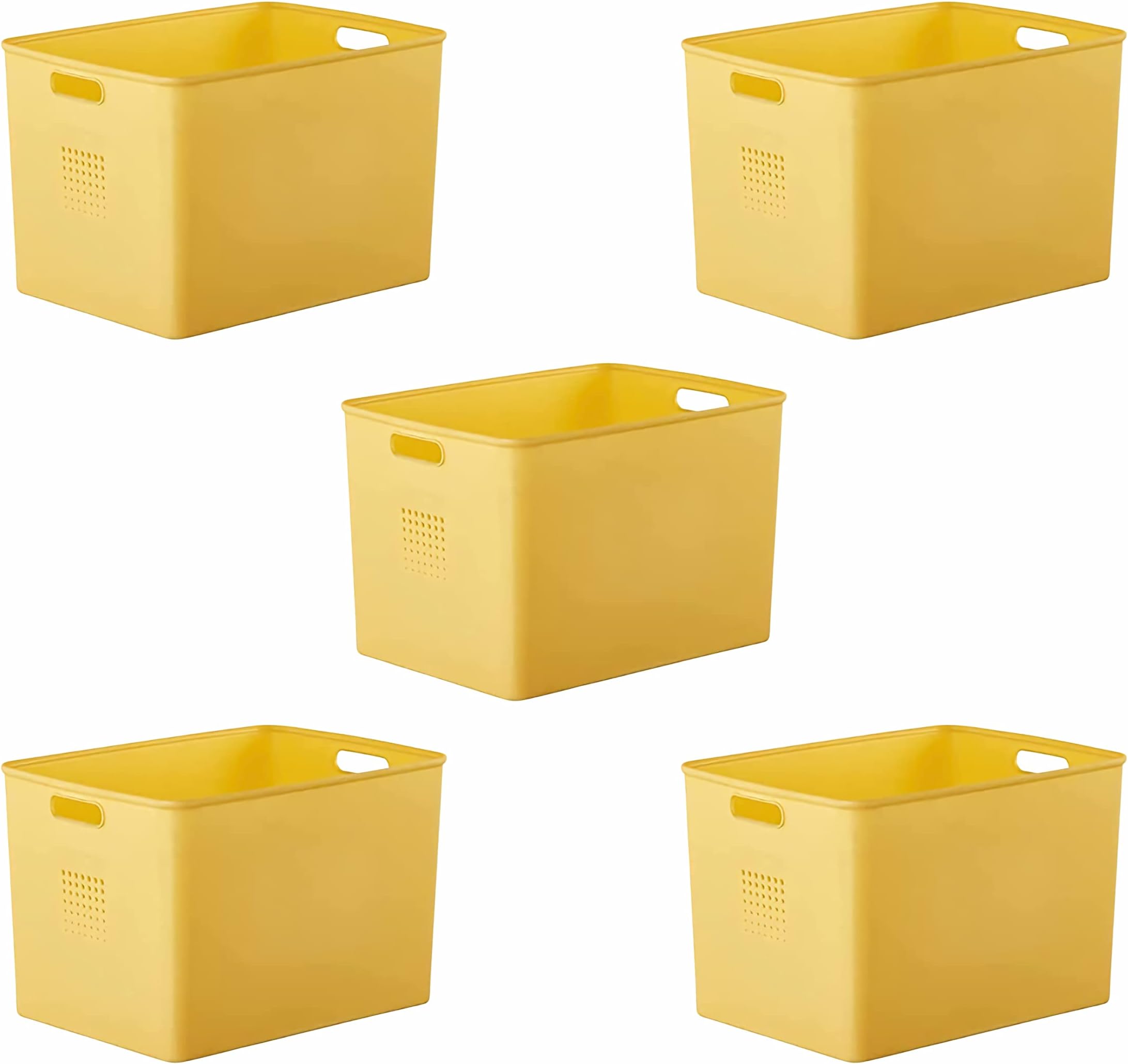 ORGA ECO-FRIENDLY Set Of 5 Plastic Storage Baskets Office Home ...