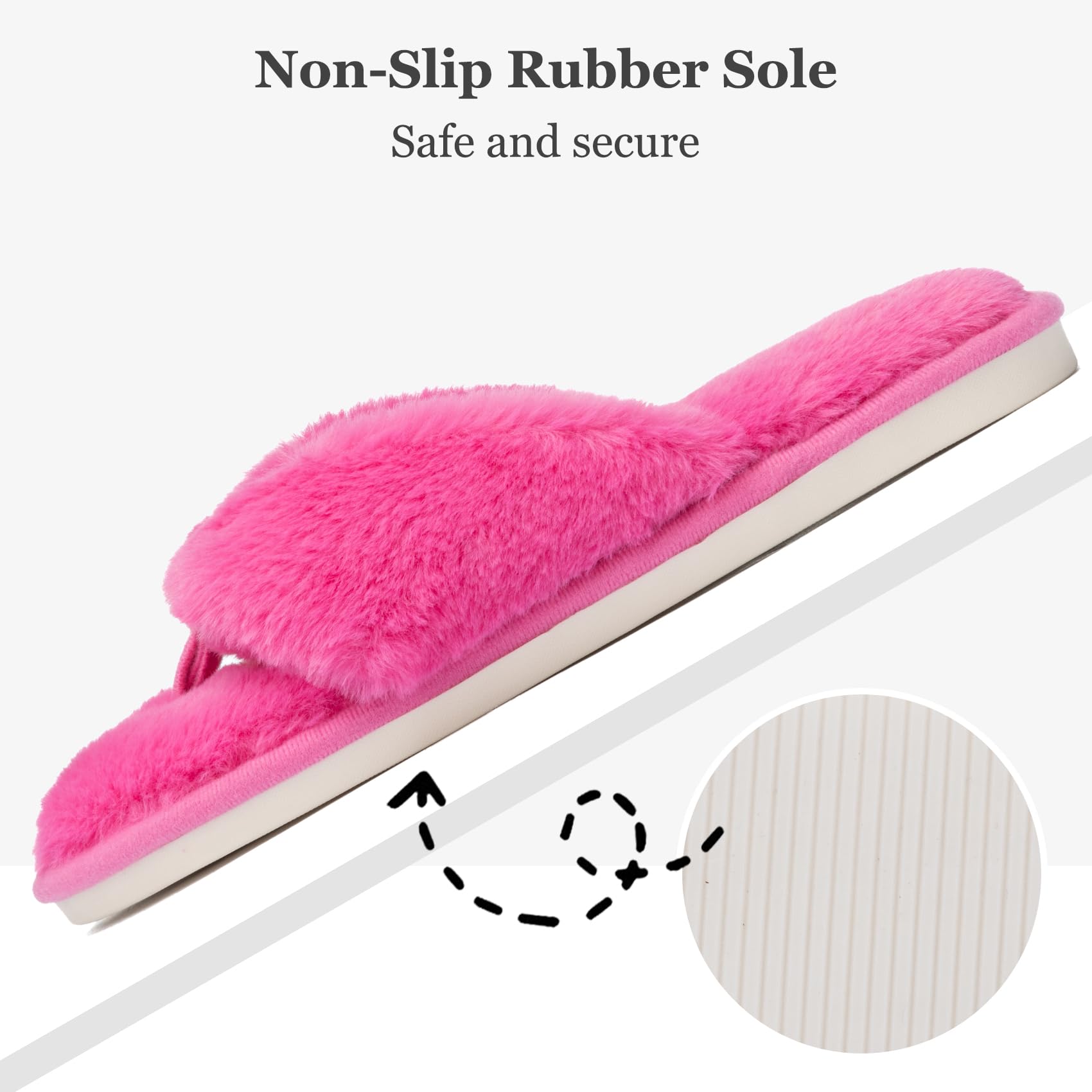 Snapklik.com : Fluffy House Slippers For Women Open Toe Cute Memory ...