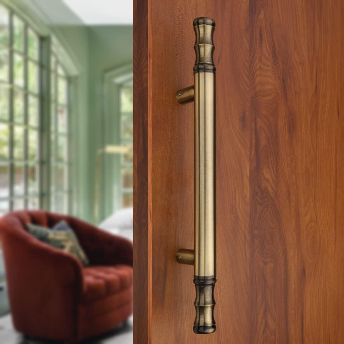 Plantex Stainless Steel Lotus Main Door Handle/Door Handles for Main ...