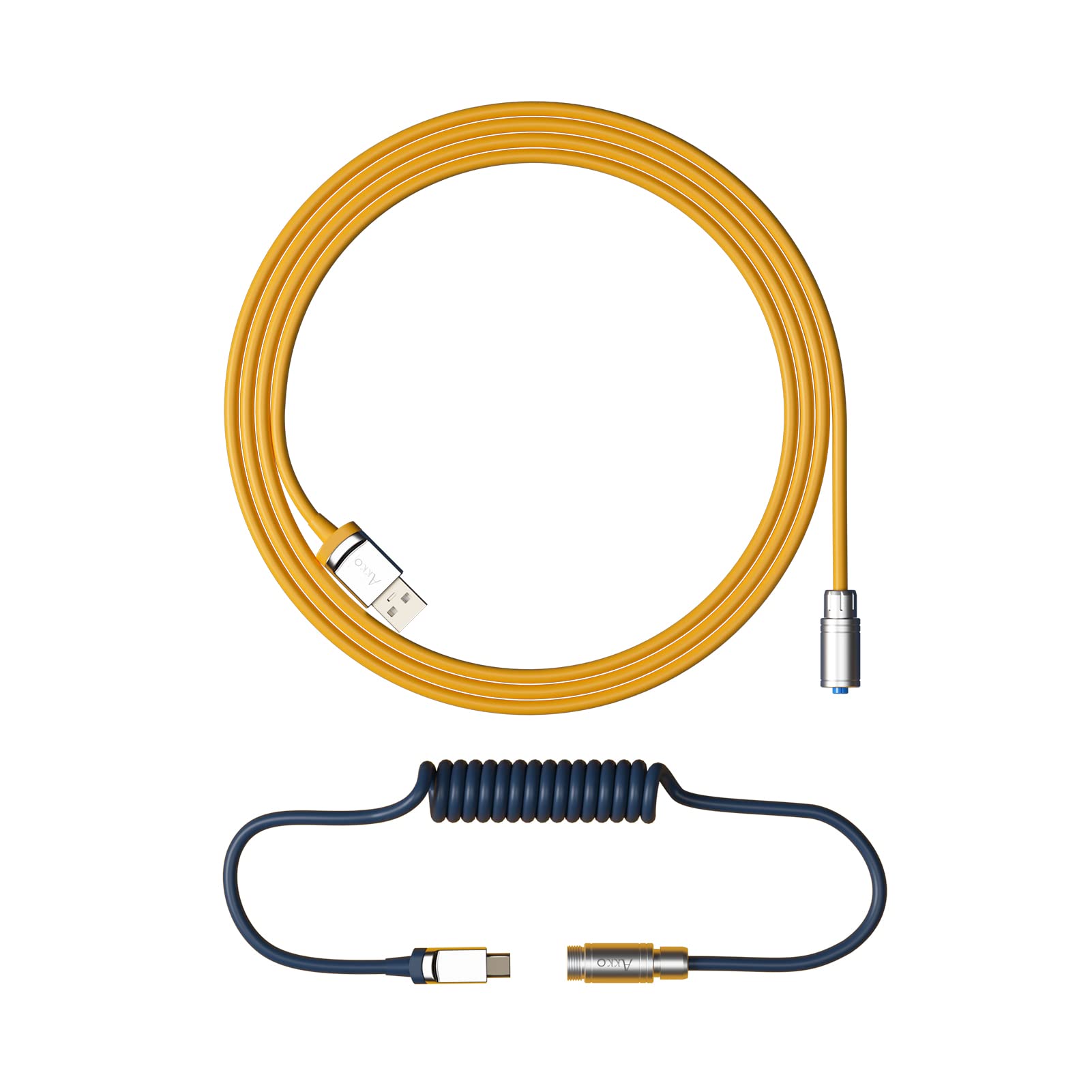 Buy Akko Custom USB C Coiled Aviator Cable V2 for Keyboard, 5ft TPU ...