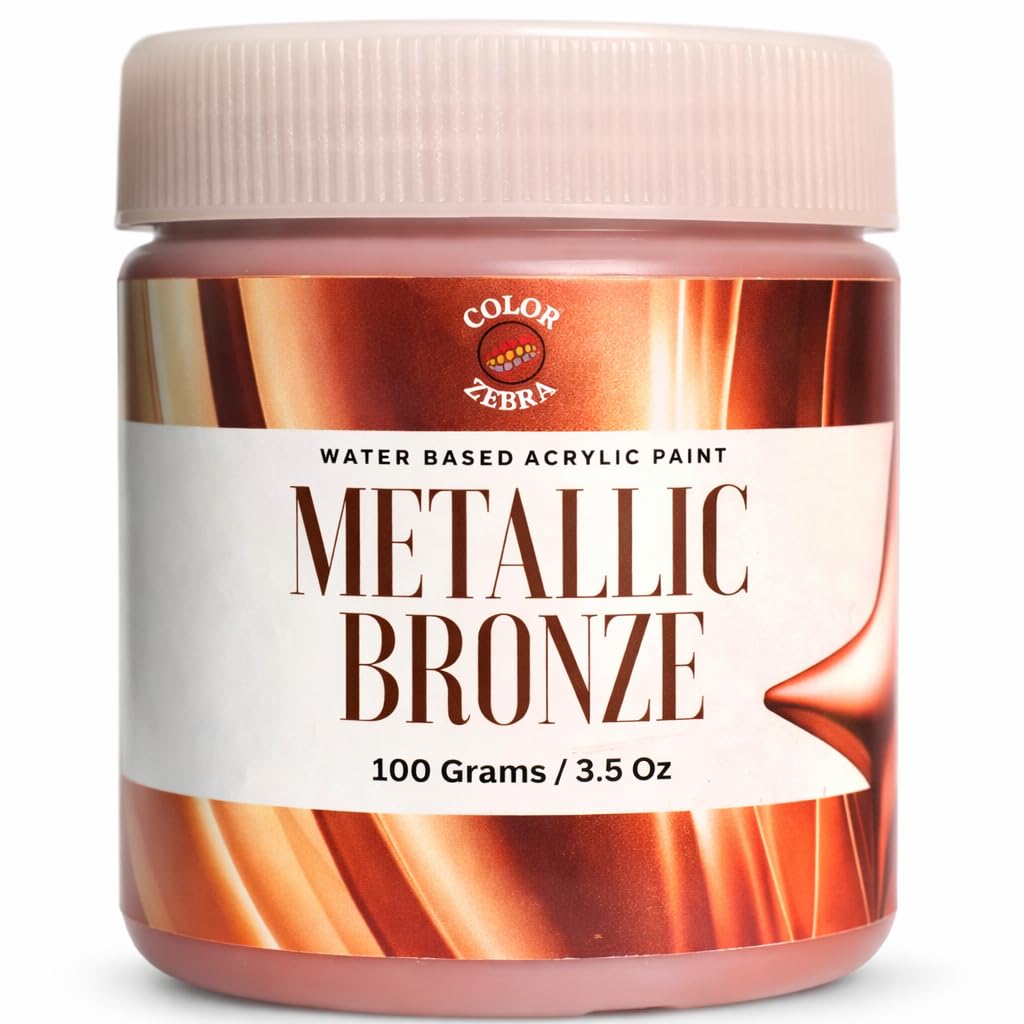 Color Zebra Acrylic Bronze Metallic Paint - 100g (Pack of 1) | Metallic ...