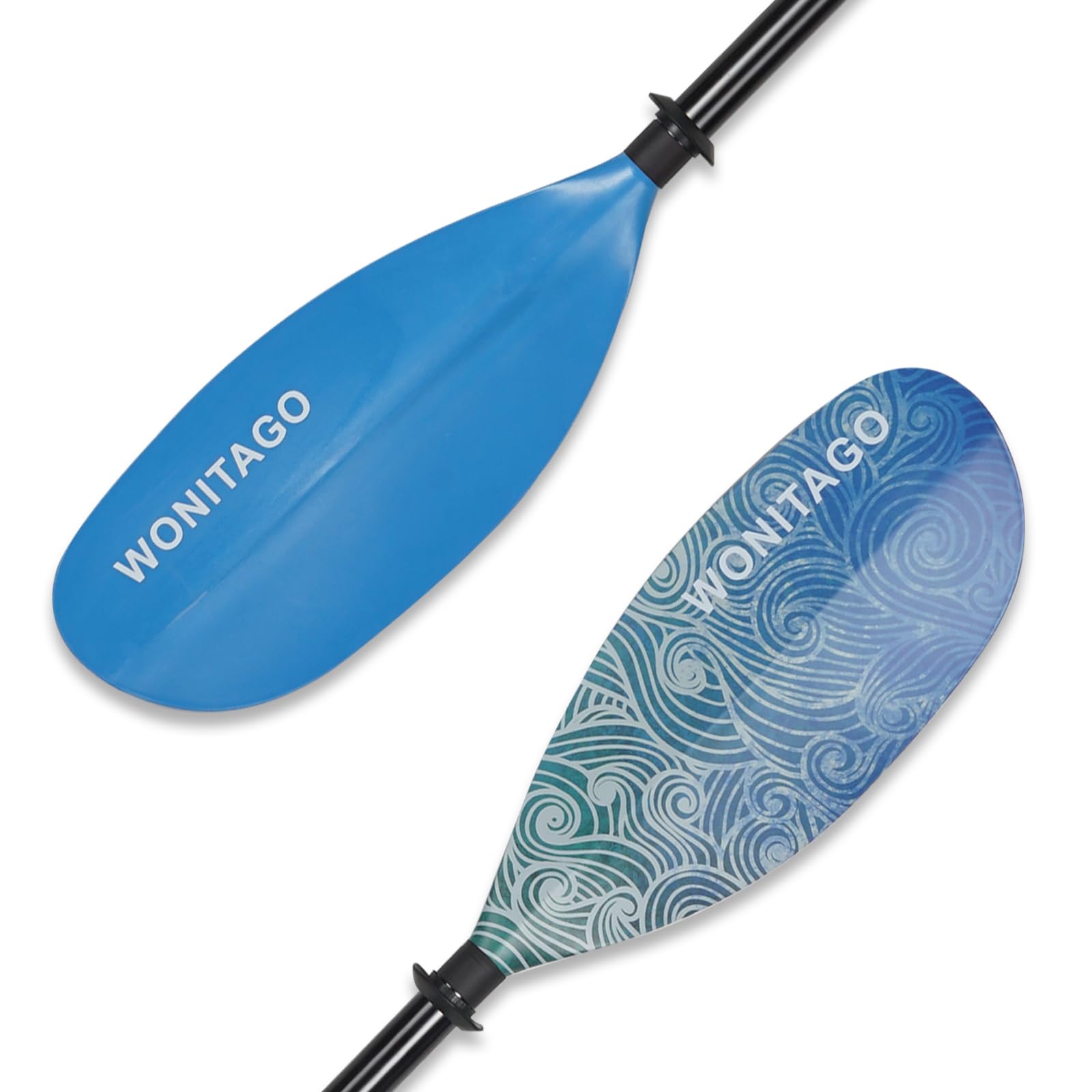 WONITAGO Kayak Paddles with Alloy Shaft and PP Blade, Floating Kayaking ...