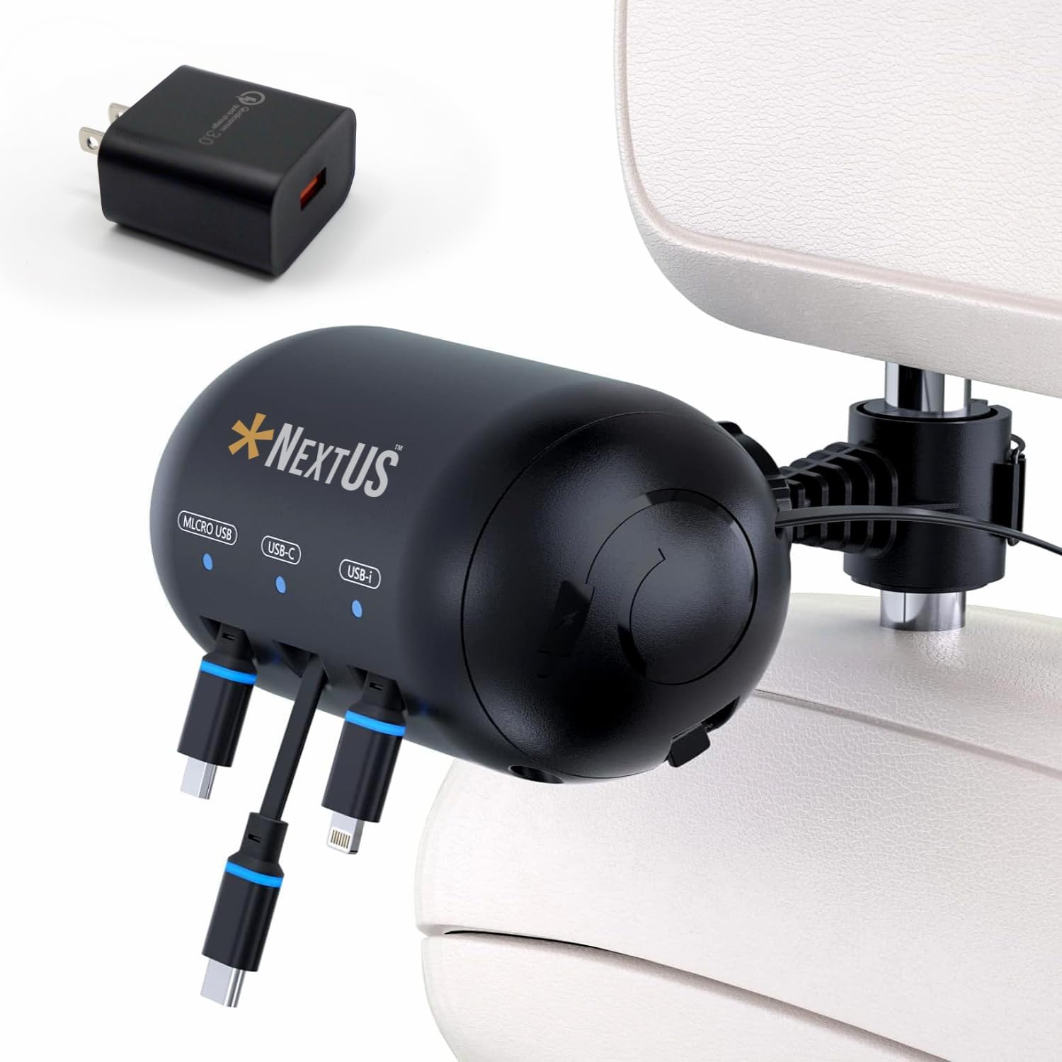 Amazon.com: 3-in-1 Retractable CAR and Home Charging Station (with Wall ...