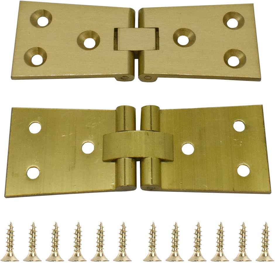2Pcs Heavy Brass Butler Tray Hinge 180 Degree for Butler Folding Tables ...