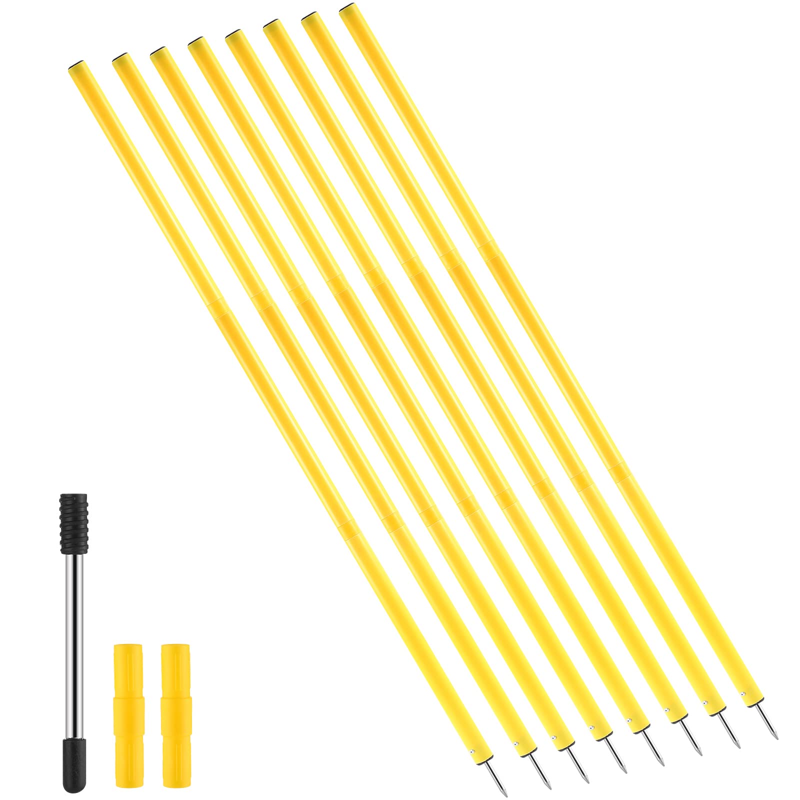 Hiboom 8 Pcs Training Agility Poles Adjustable Soccer Agility Poles 60 ...