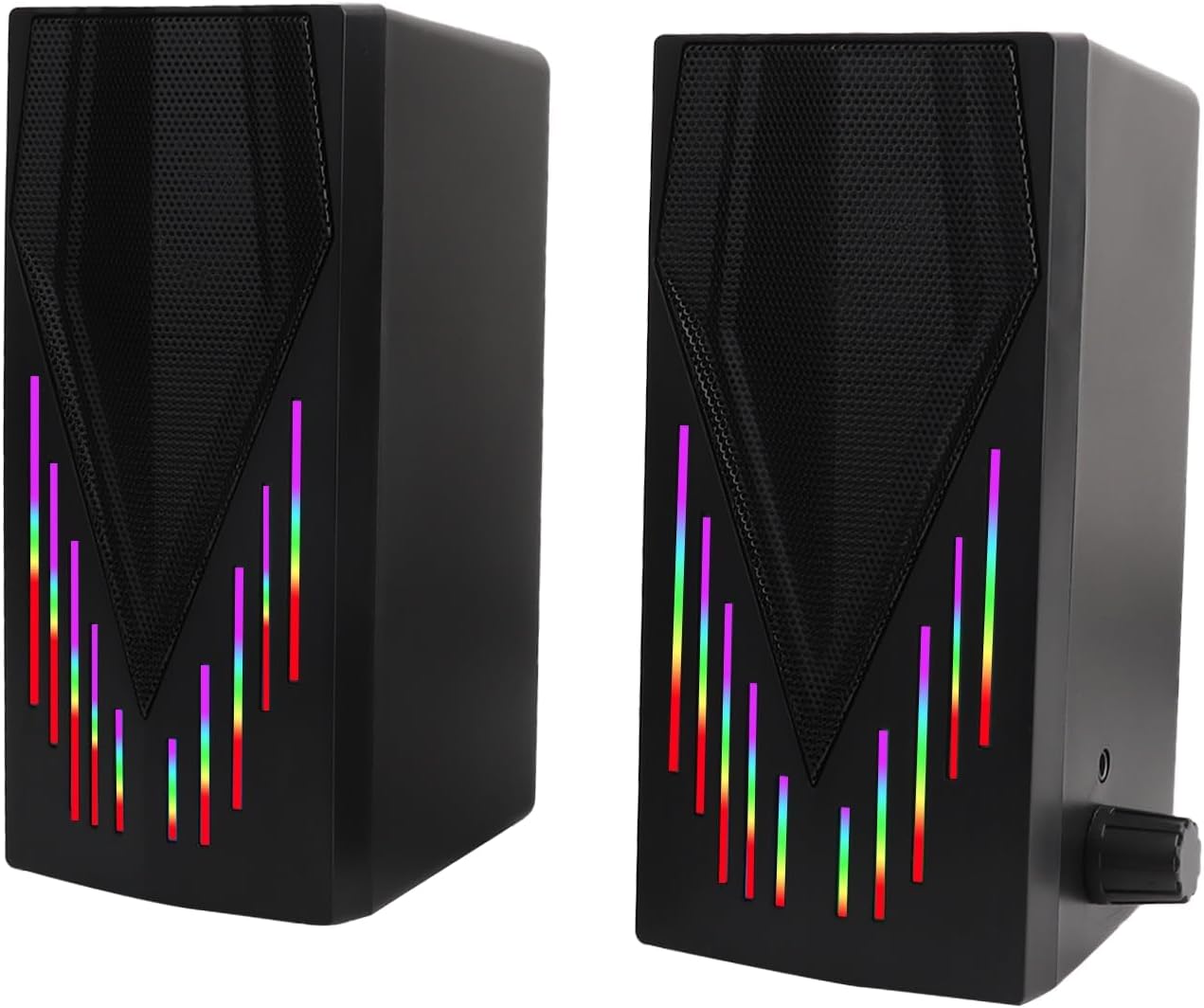 Amazon.com: LLEVTIC Computer Speakers, Desktop Speakers with 6 Colorful ...
