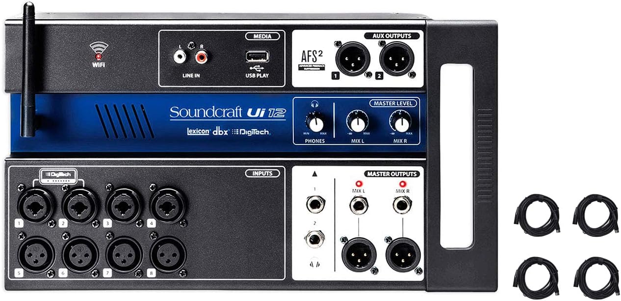 Amazon.com: Soundcraft Ui12 12 Input Digital Mixer w/Wifi+App Control ...