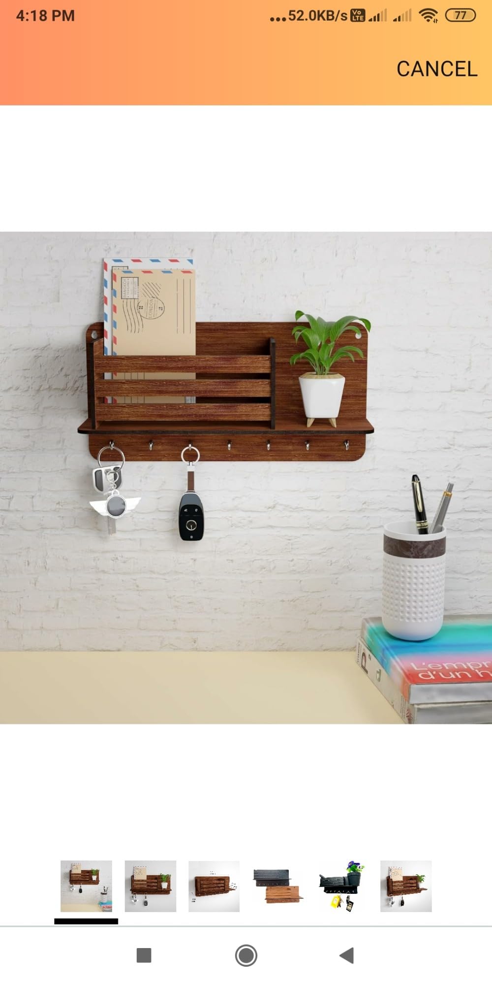 UP16 Key Holder for Home | Wooden Key Holder for Wall Key Chain Holders ...