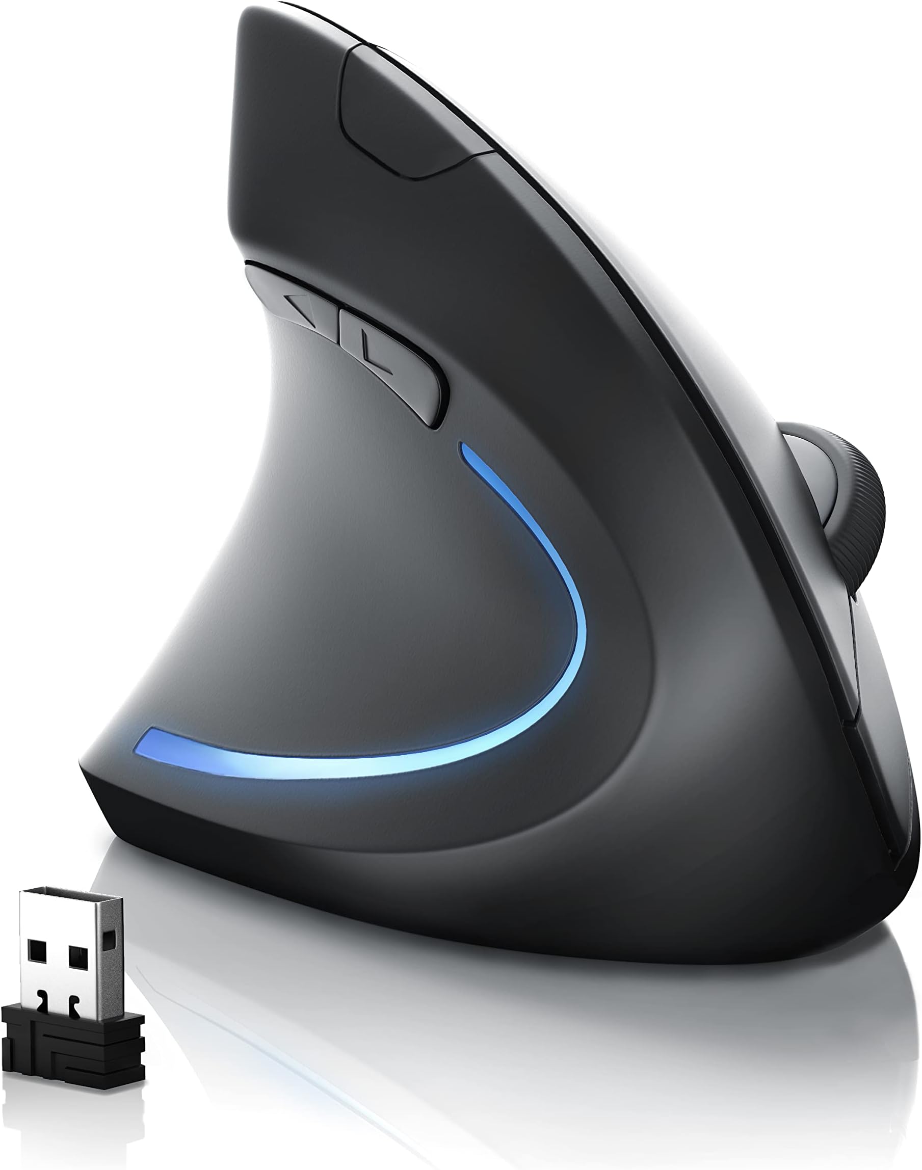 CSL Wireless Ergonomic USB Mouse, Vertical Mouse, left handed Vertical ...