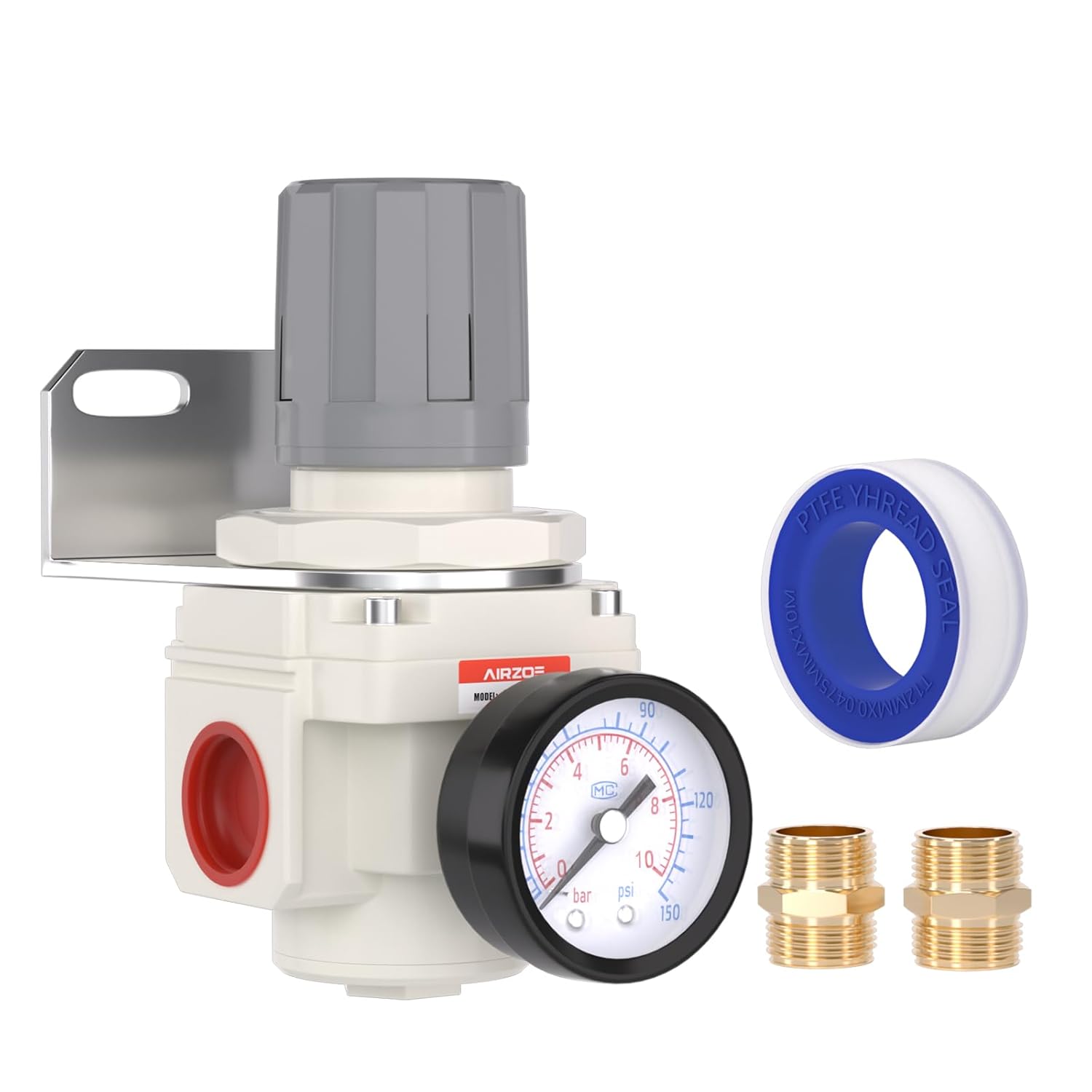 AIROE 3/4" NPT Air Pressure Regulator,Compressed Air System,Mini Air ...