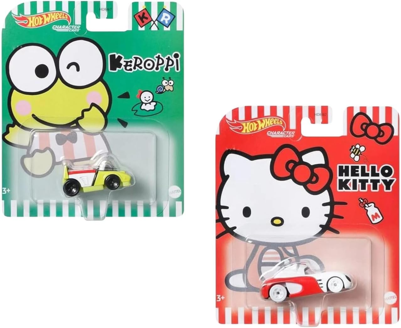 Amazon.com: Hot Wheels Hello Kitty Character Cars Set of 2 Diecast ...