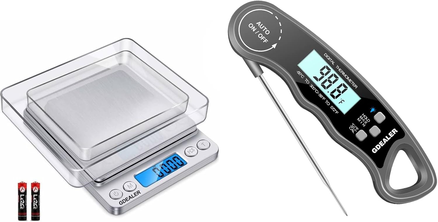 Amazon.com: GDEALER 0.001oz/0.01g Food Scale Precise Digital Kitchen ...