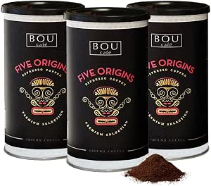 Café Bou | Café Molido Five Origins – Premium | 100% Arábica | Aromas a ...