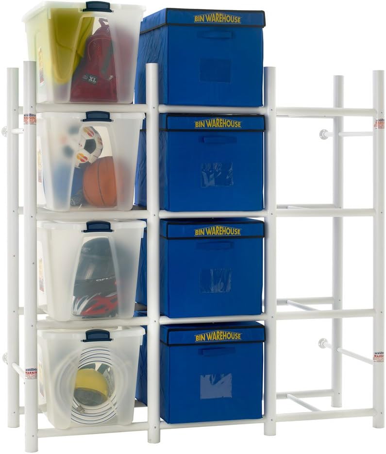 Amazon.com: Bin Warehouse DFAE2MBW0431-HD Heavy Duty 12 Tote Rack ...