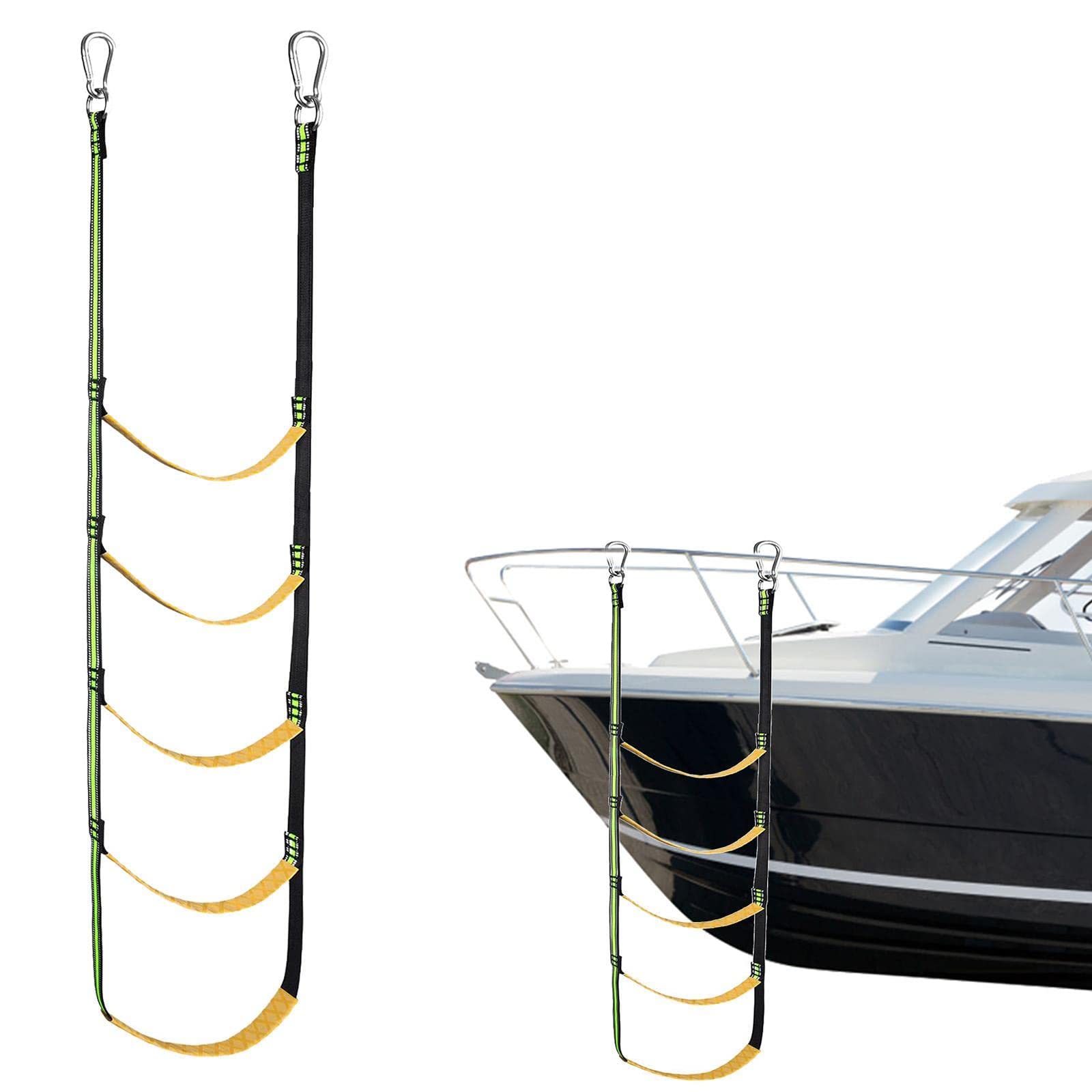 Buy IAURA Inflatable boat ladder 5 steps, 5-step rope ladder for boats ...