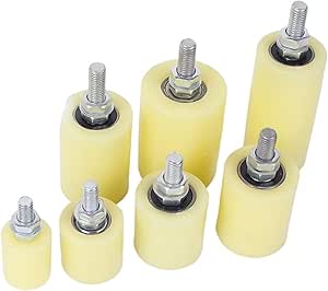 SYXBTNQG 1PCS Nylon Pulley Rubber Coated Bearing Wheel Guide Wheel ...