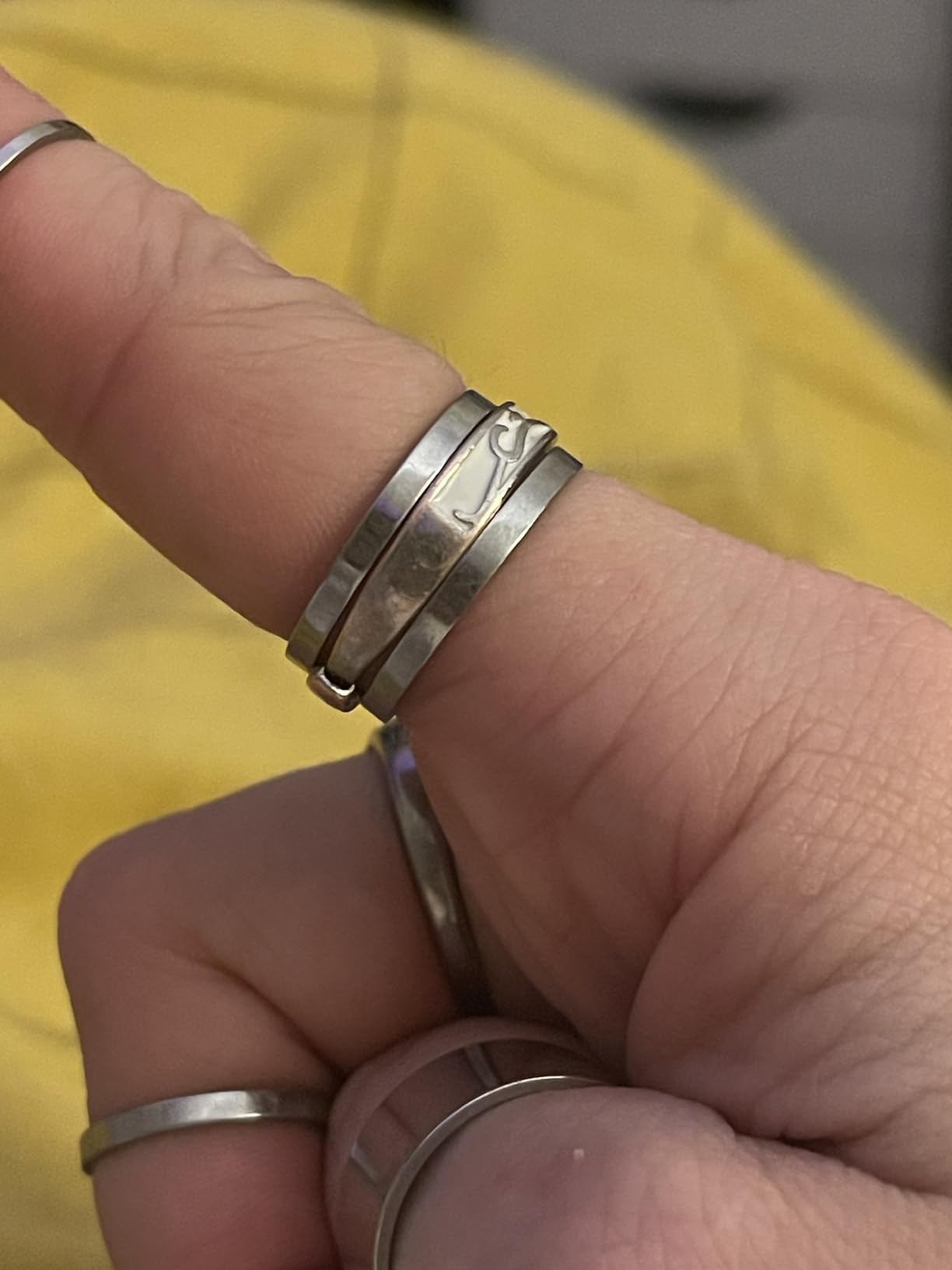 Amazon.com: W WEILIRIAN Sun and Moon Couple Ring Set Adjustable Rings ...