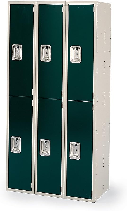 Amazon.com: Two-Tone Quiet Door Locker - Double Tier - 3 Sections - No ...