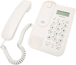 Amazon.com : Landline Corded Telephone,KX-T076CID Desktop/Wall-Mounted Fixed Wired Phone,Caller ...