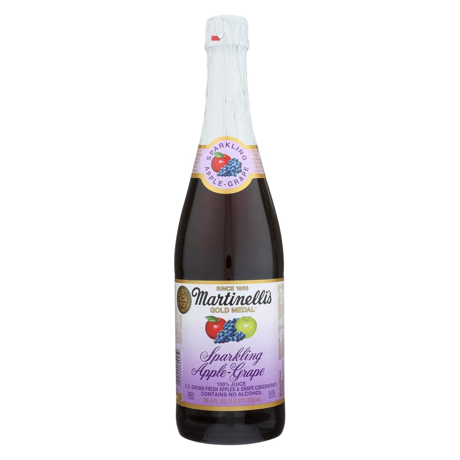 Amazon.com : Martinelli Sparkling Apple Grape Juice - 25.4 ounce - 12 ...