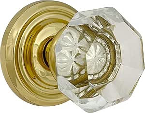 EMTEK Knobset Glass - Passage Set - Old Town Knob - Regular Rosette ...