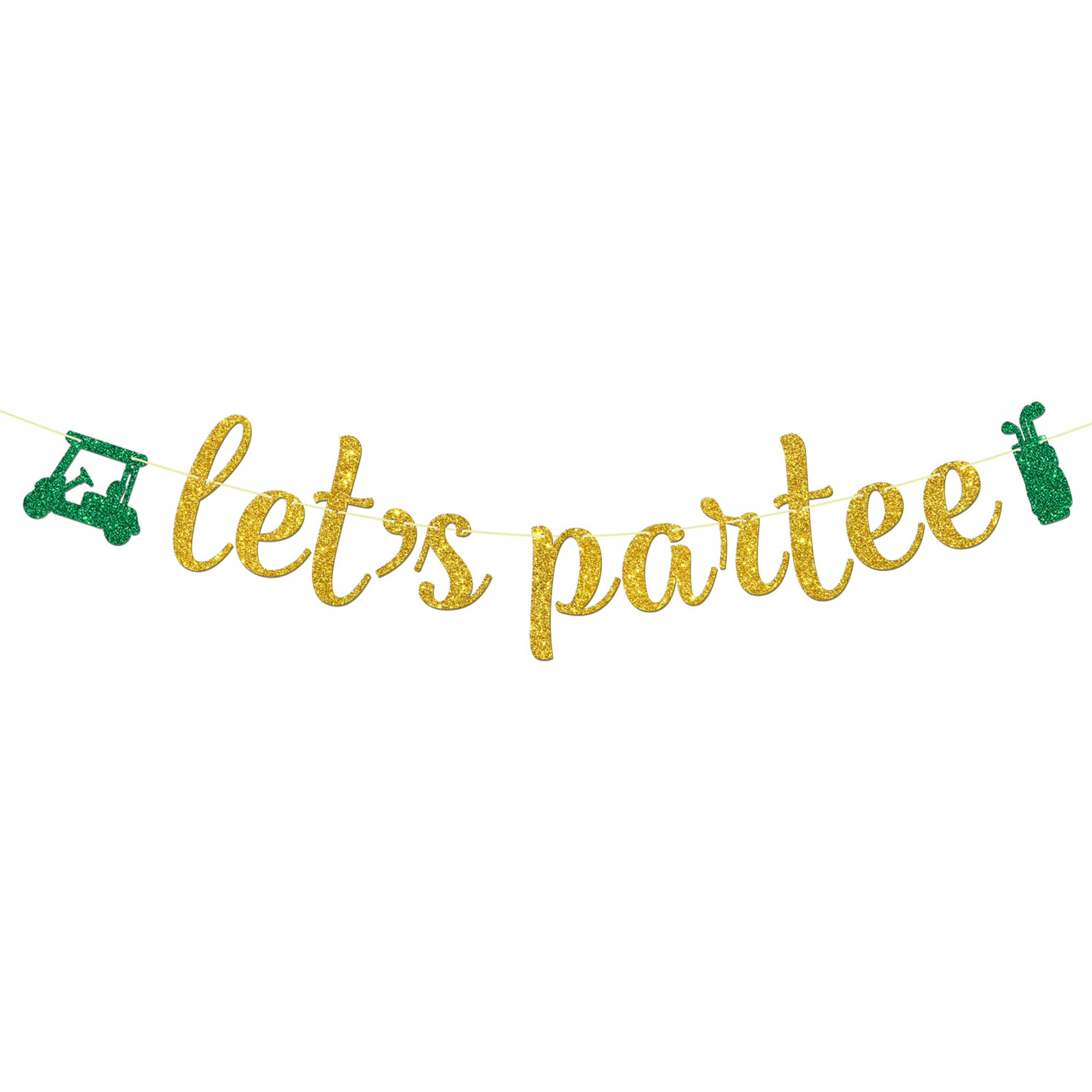 Amazon.com: Maicaiffe Let's Partee Banner - Golf Theme Birthday Party ...
