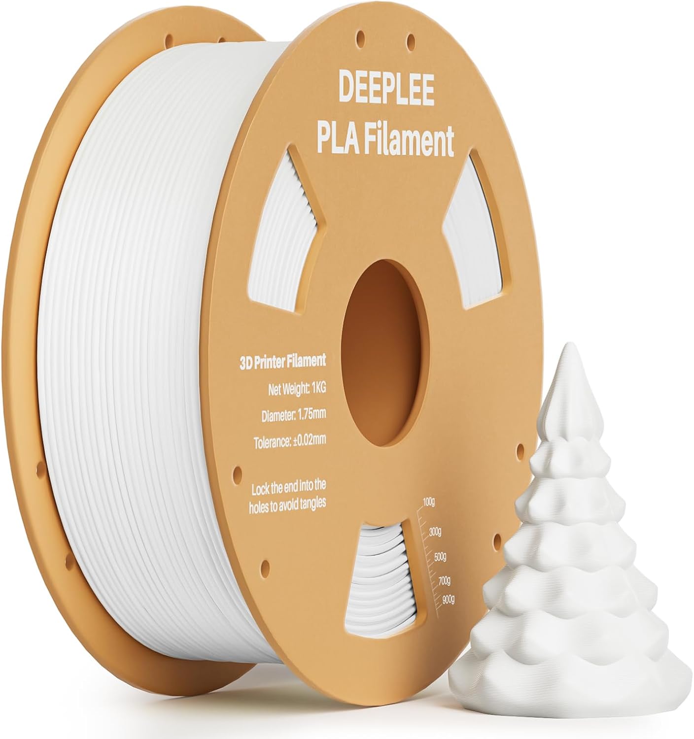 DEEPLEE Filament PLA Blanc 1kg de 1.75 mm avec Haute Précision de +/- 0 ...