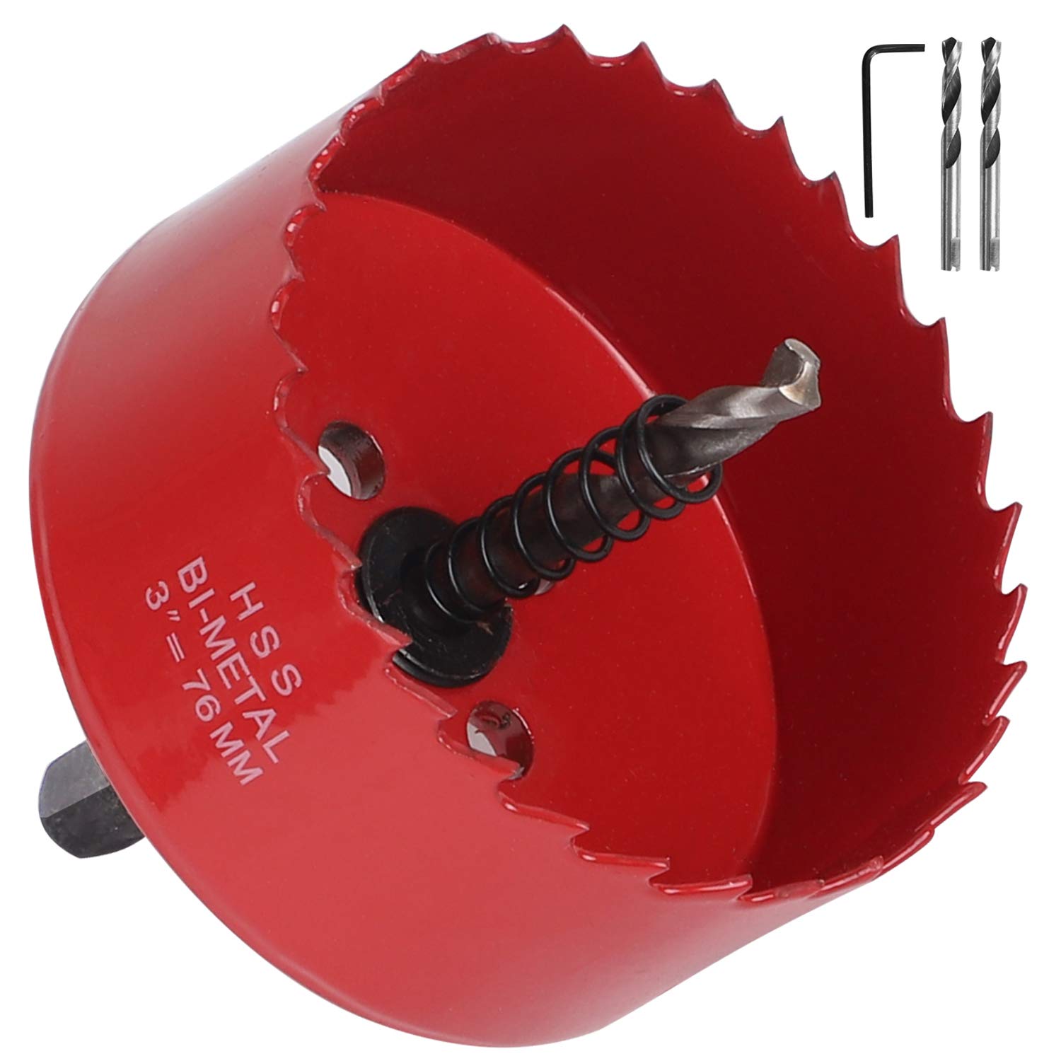 KINJOEK 3 Inch 76 MM Hole Saw Heavy Duty Steel Cornhole Boards Hole Saw ...