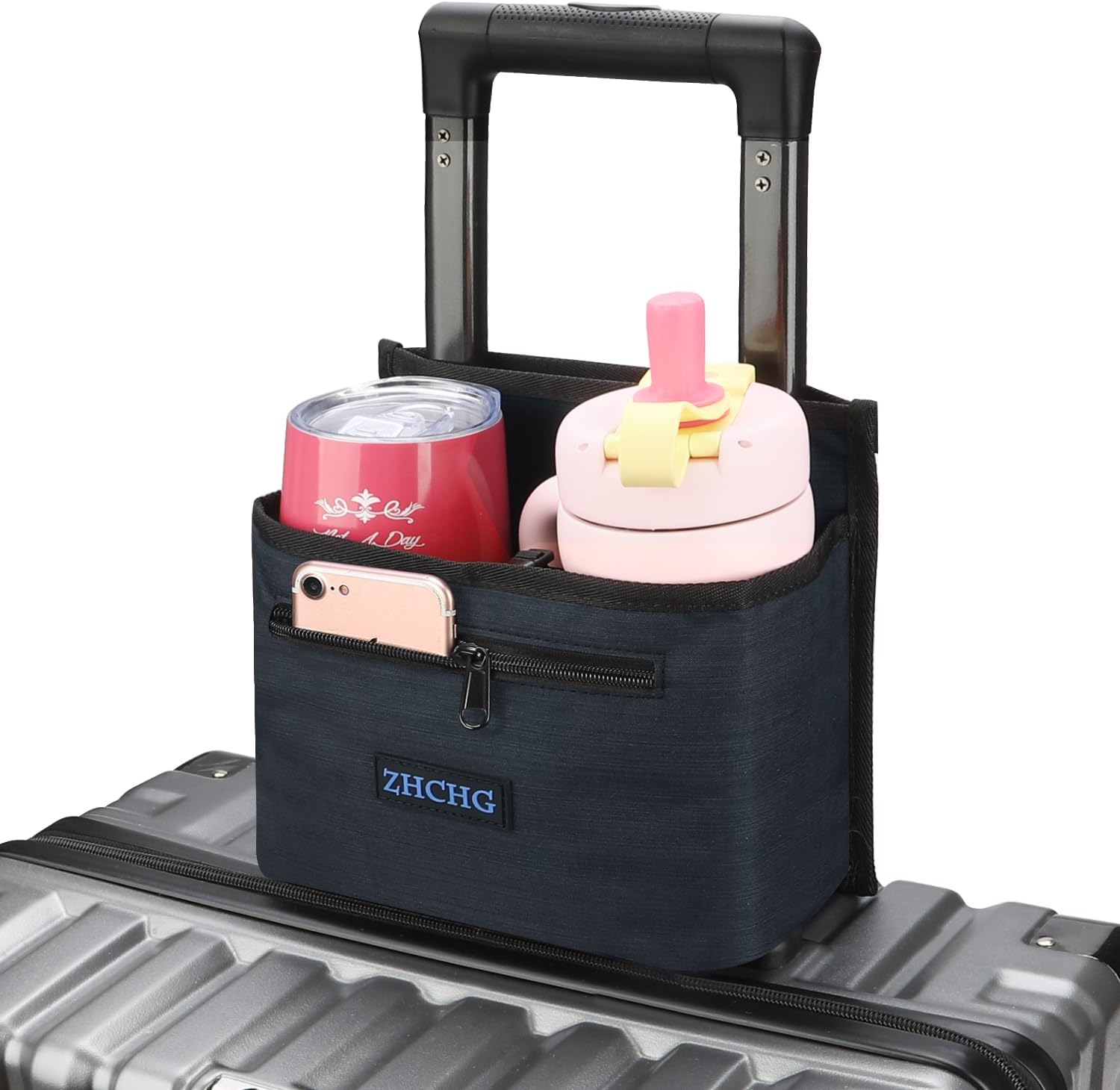 Amazon.com: ZHCHG Luggage Travel Cup Holder Attachment for Suitcase ...