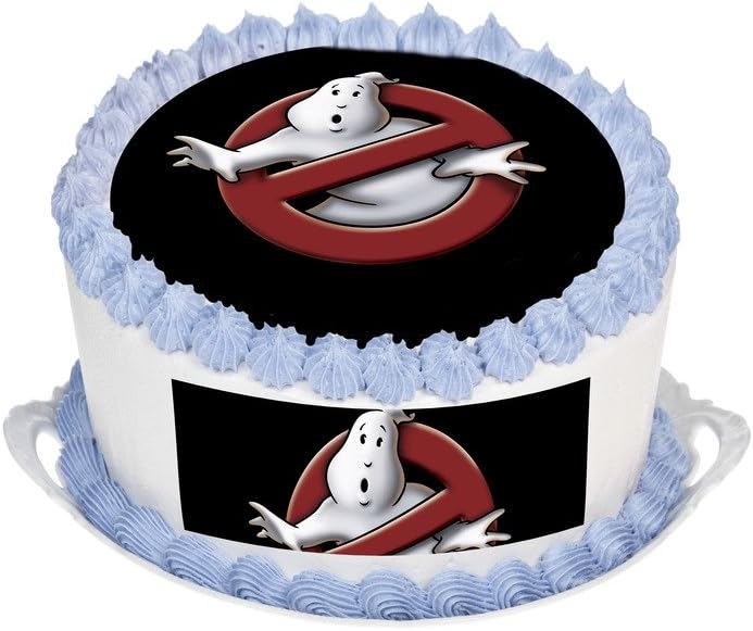 Ghostbusters Cake Topper. Round Cake Topper. Edible Rice Paper Wafer 7. ...