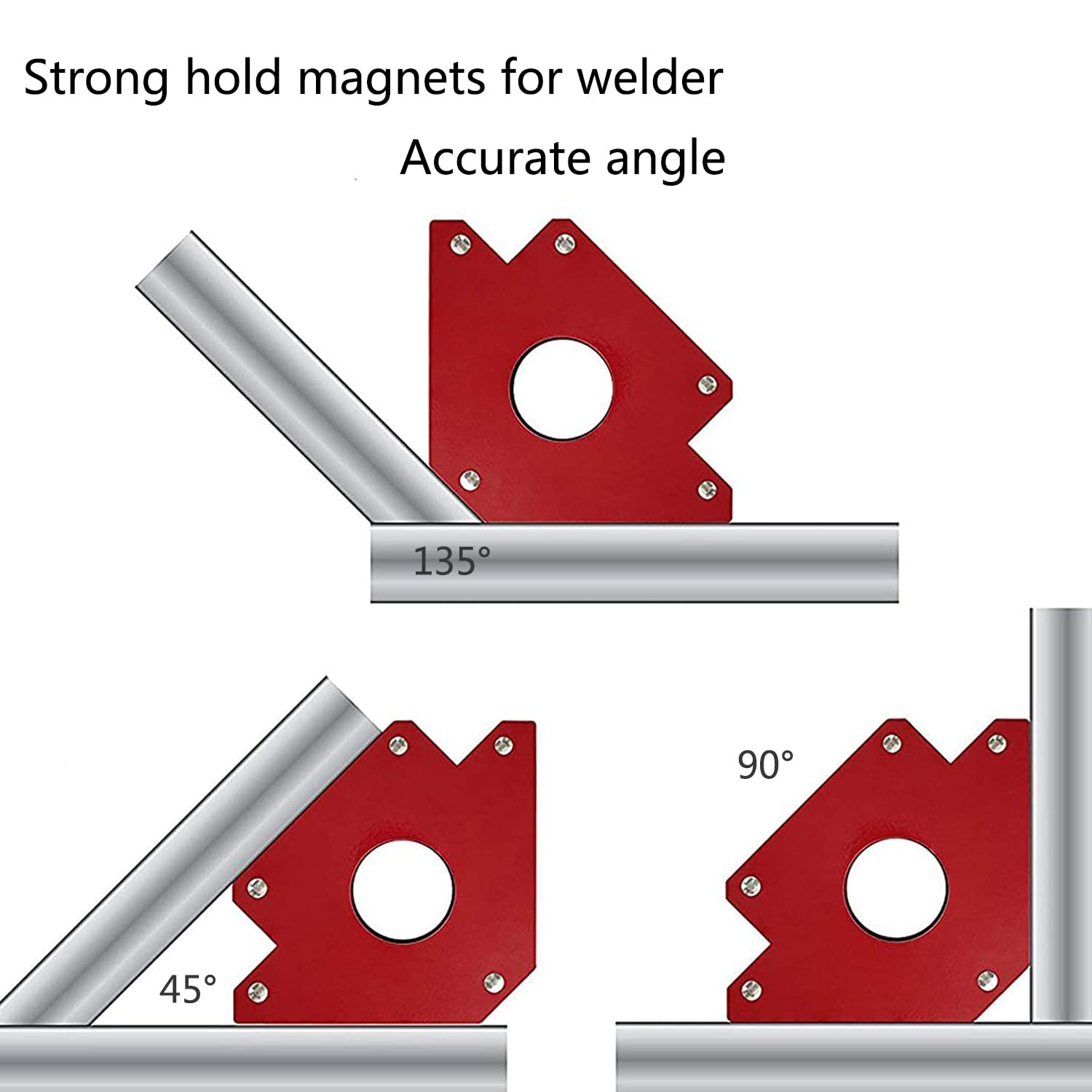 Snapklik.com : 6PC Arrow Welding Magnet, 50LB Strength Magnetic Welding ...