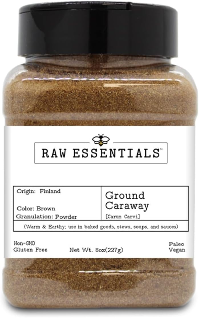 Amazon.com : Raw Essentials Ground Caraway Seeds - Warm & Earthy Flavor ...