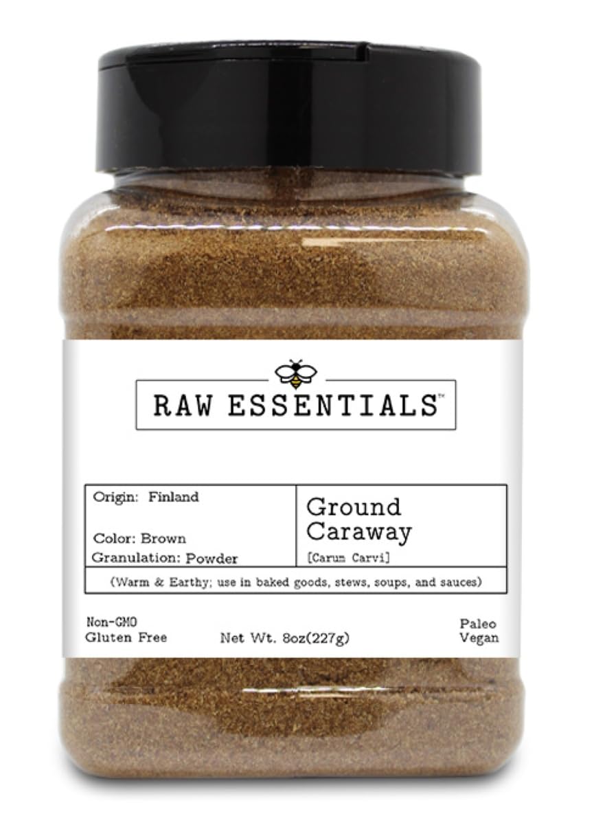 Amazon.com : Raw Essentials Ground Caraway Seeds - Warm & Earthy Flavor ...