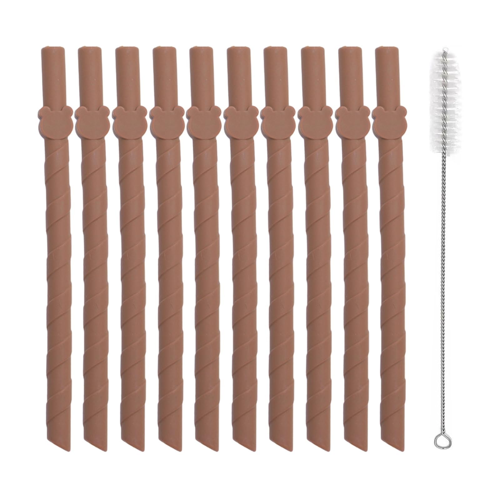 Amazon.com: YESBAY 10Pcs Reusable Silicone Straws Drinking Straws Snap ...