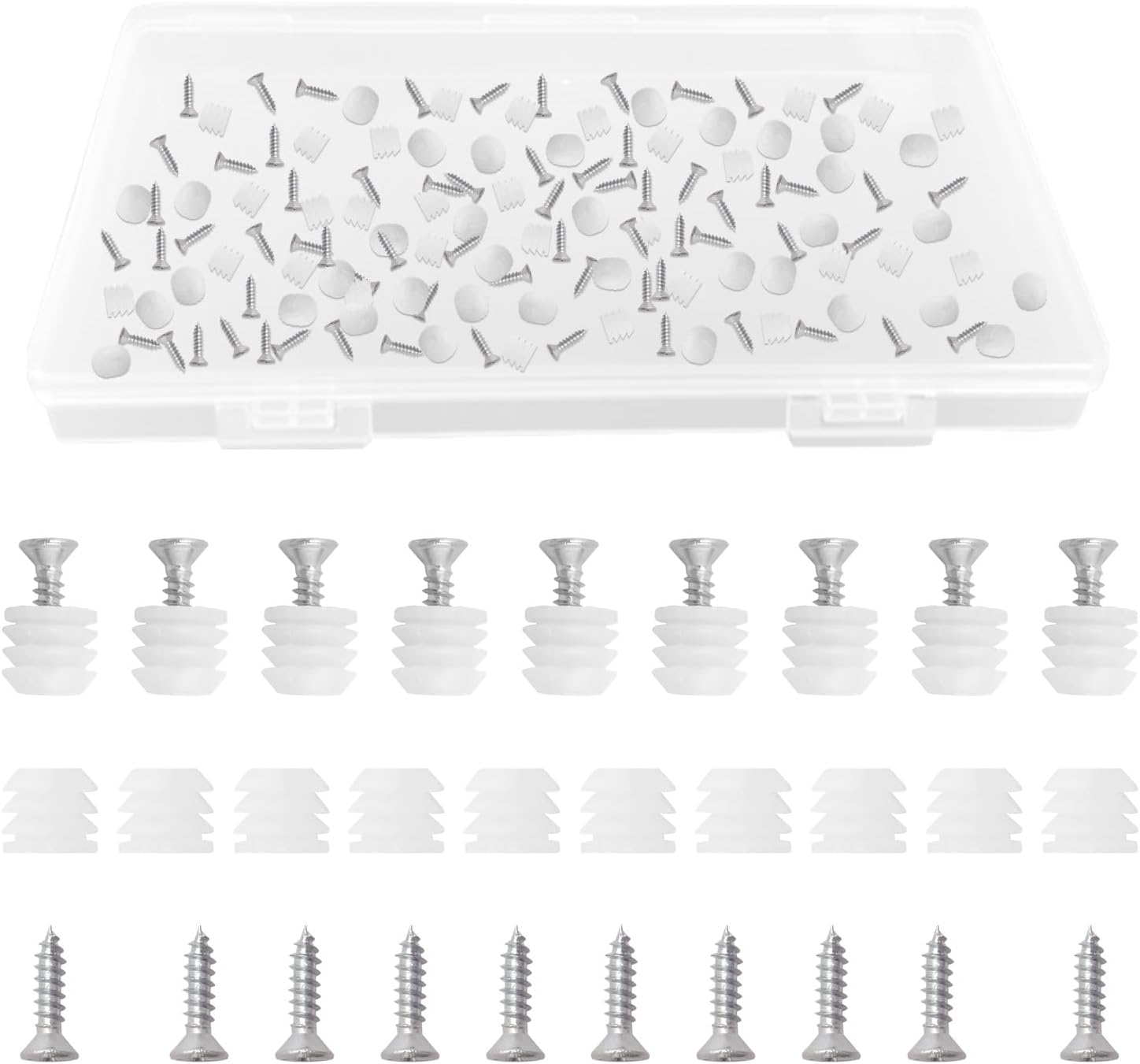 Amazon.com: ITROLLE 50 Sets Plastic 4x10 Hinge Dowel Inserts Plastic ...