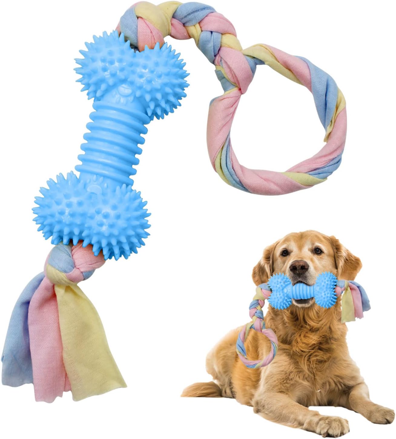 Andiker Dog Chew Toys, Durable Bone-Shaped Indestructible Dog Toys with ...