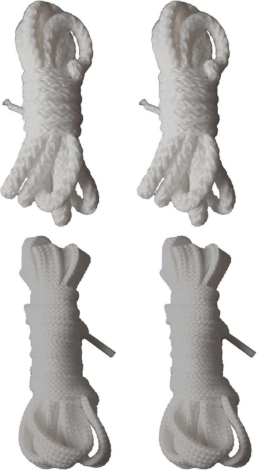 Amazon.com: 4 Pcs White Flat Drawstring Cord Replacement Cords - 55 ...