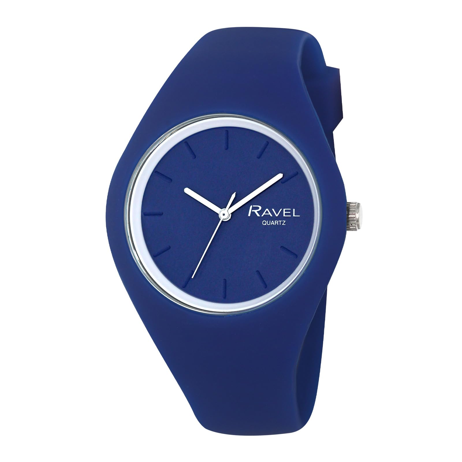 Ravel - Unisex Slim Comfort Fit Contrast Silicon Strap Watch - Analogue ...