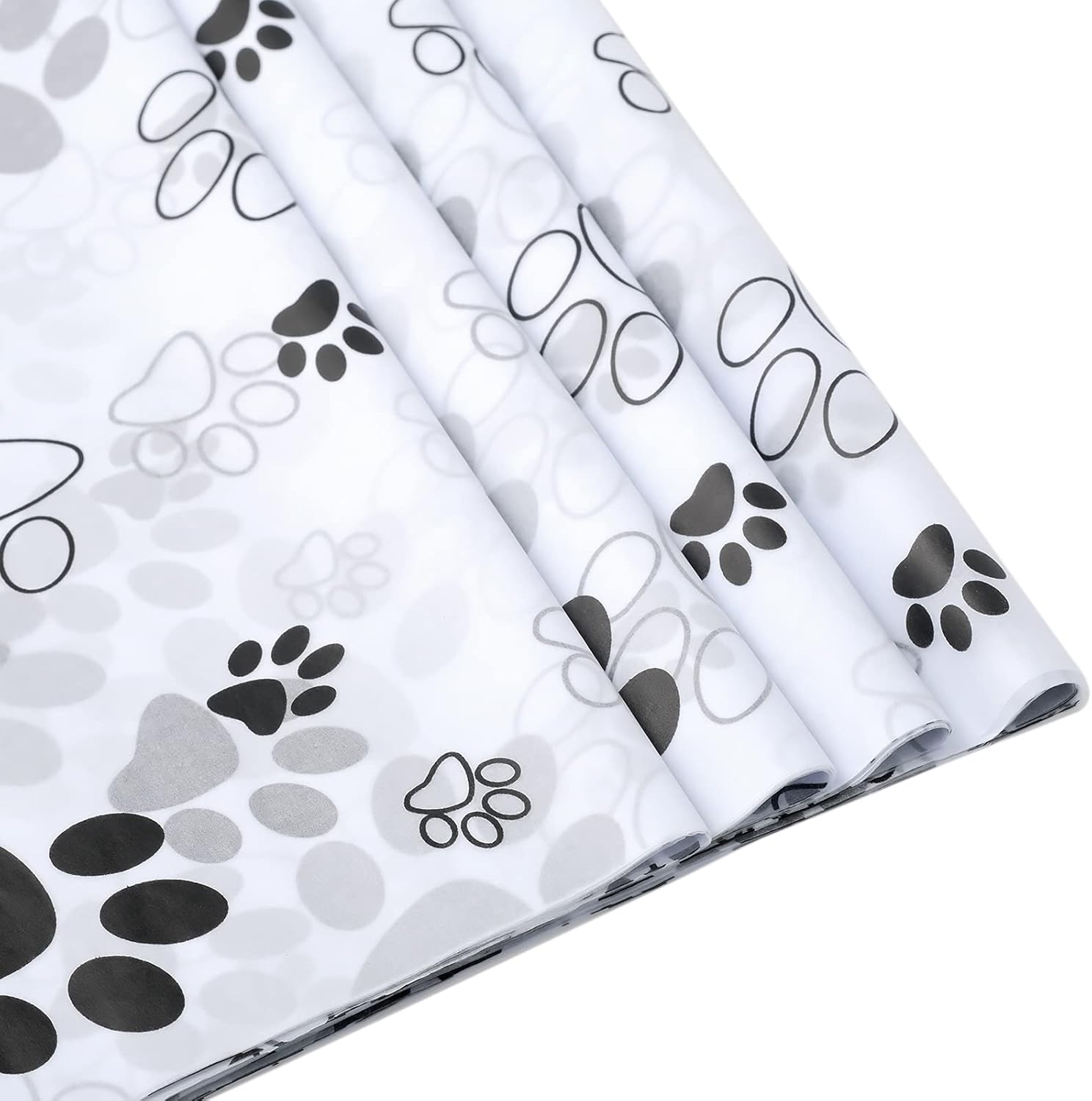 Amazon.com: 100 Sheets Dog Paw Print Tissue Paper Puppy Paws Gift Wrap ...