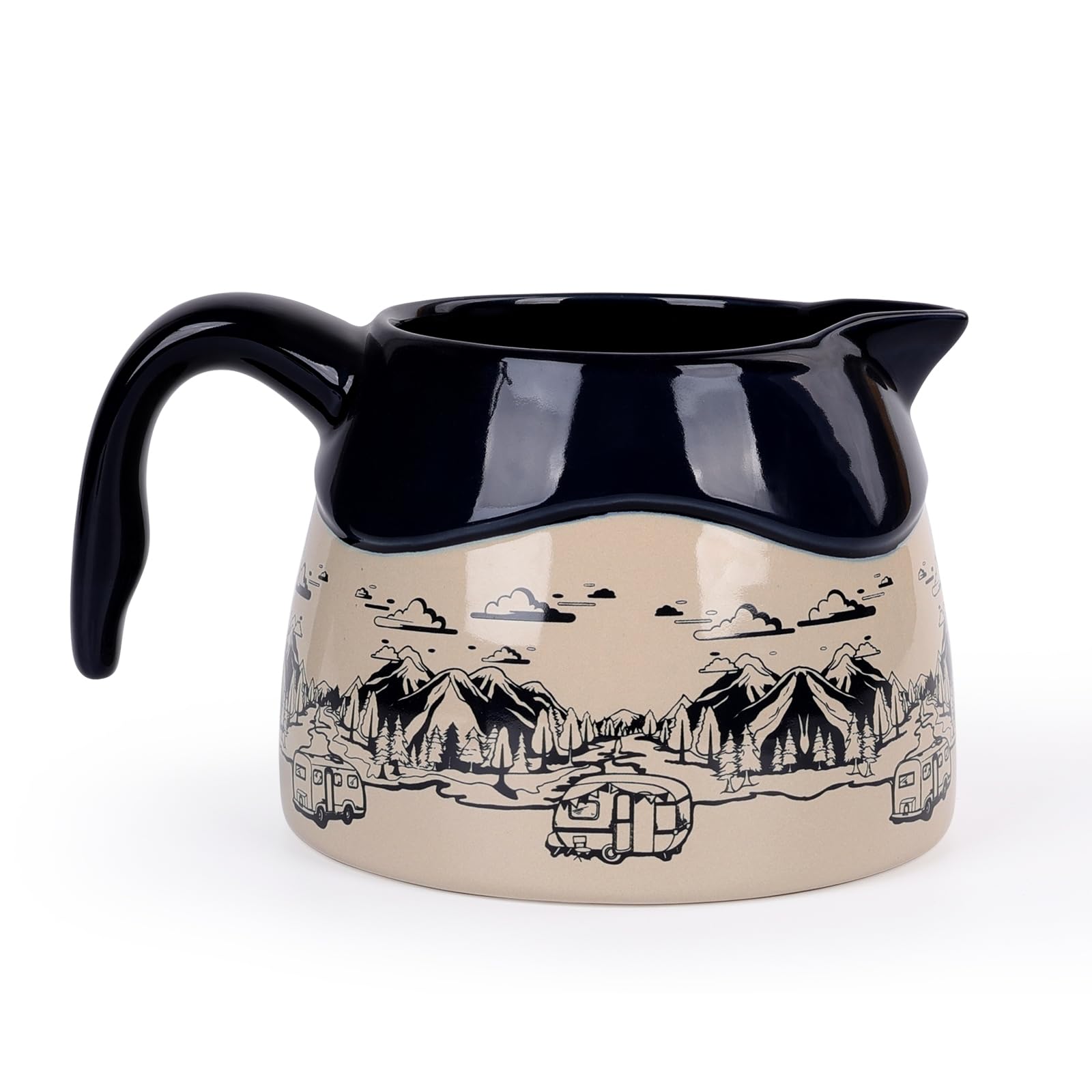 Amazon.com | INGOFIN Ceramic Creamer with Handle - Small Creamer ...