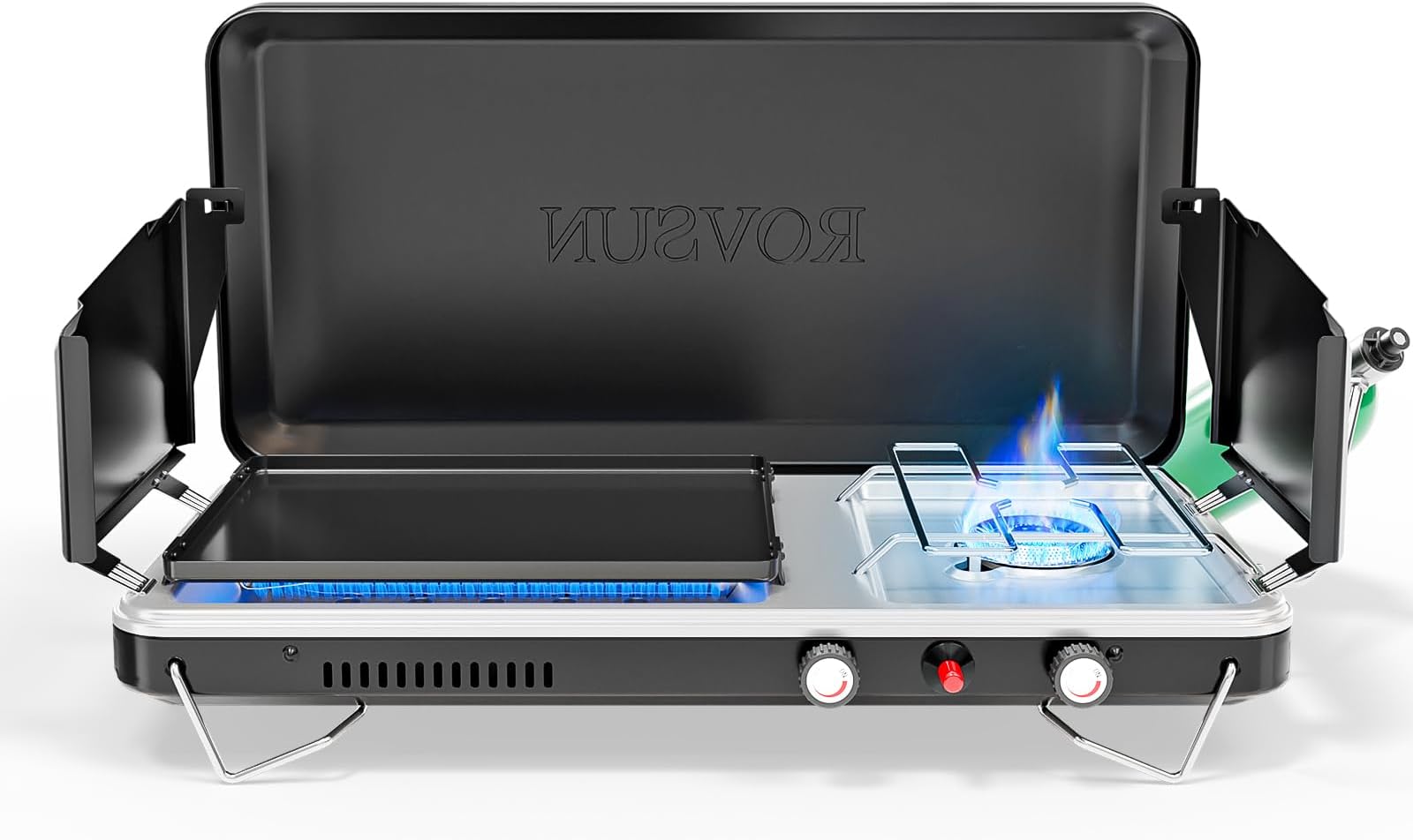 Amazon.com: VANSTON Gas Camping Stove, Portable Separately Adjustable ...